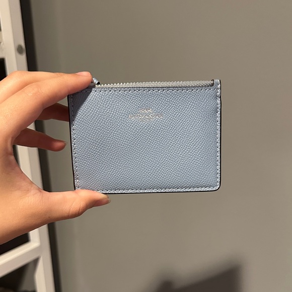 Coach | Accessories | Coach Sky Blue Card Wallet | Poshmark
